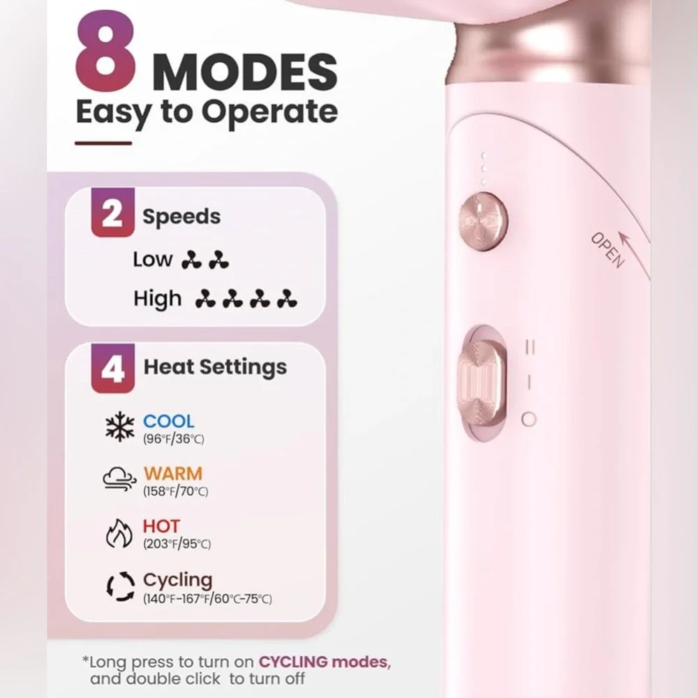 Hair | Pink Compact High Speed Dual Voltage Foldable Hair Dryer | Poshmark